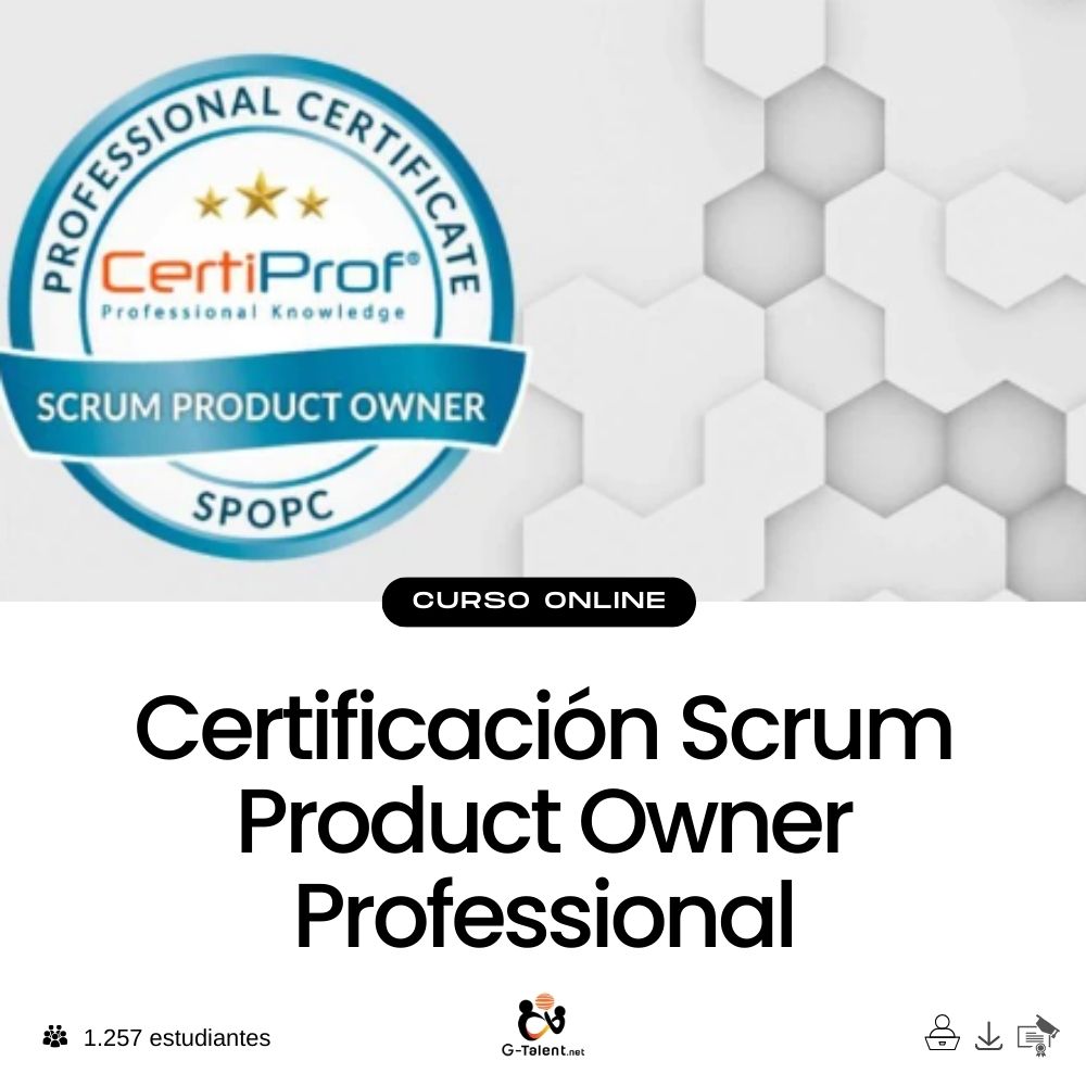 Certificación Scrum Product Owner - SPOPC | G-Talent | Certiprof | G ...