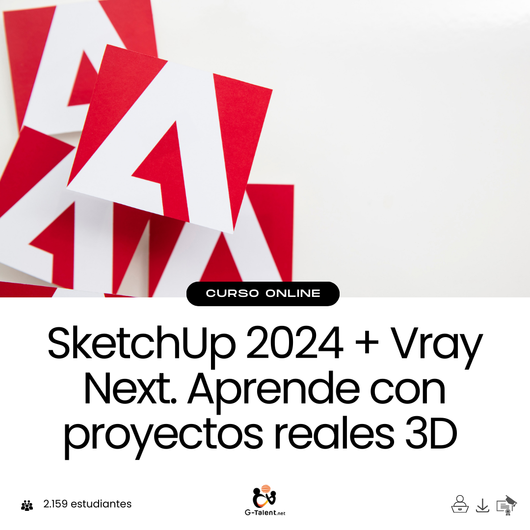 Curso SketchUp 2024 + Vray. Aprende con proyectos reales 3D | G-Talent ...